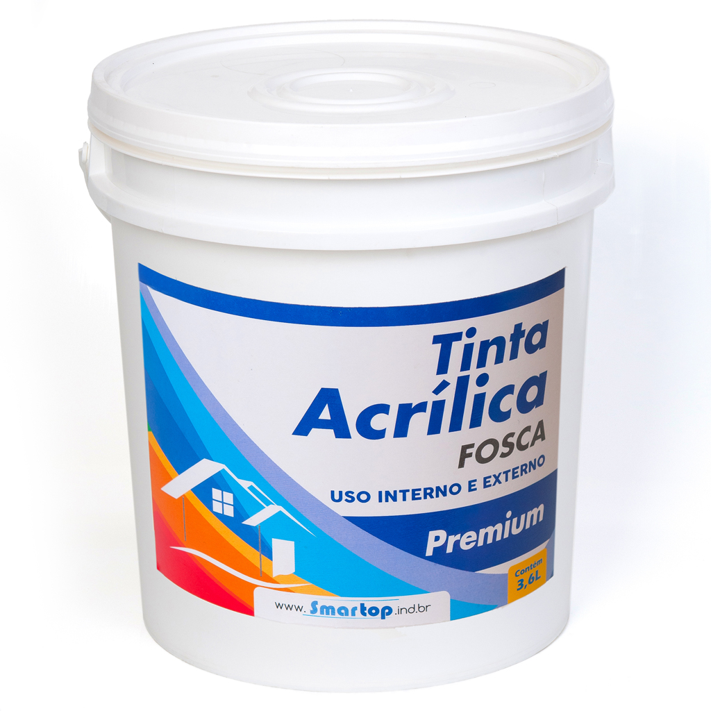 TINTA ACRÍLICA FOSCA PREMIUM BASE ÁGUA SMARTOP – USO INTERNO E EXTERNO ...